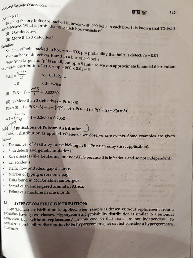 Hypergeometric Distribution | PDF