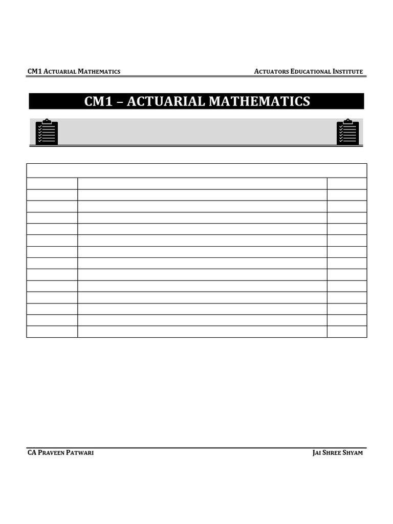 CM1_Booklet_SETTED.pdf | PDF | Actuarial Science | Simulation