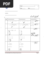 Index Laws Worksheet for Practice | PDF