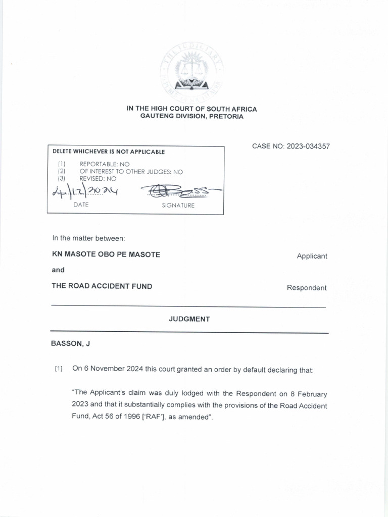 Competent To Declare RAF Claim Substantially Complies 1739972493 | PDF ...
