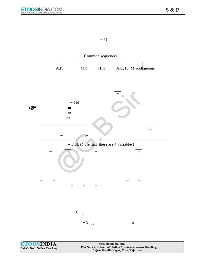 Sequence & Progression-pages-1 | PDF | Mathematics | Abstract Algebra