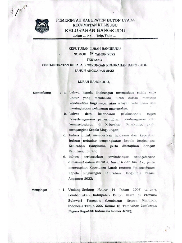 SK 2022 Sahid Tanasale | PDF