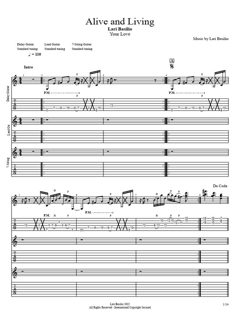1 - Alive and Living - Lari Basilio | PDF | Guitar Family Instruments ...