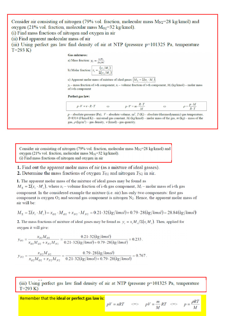 FIR801 - Tutorial 1 - Slides | PDF | Gases | Mechanical Engineering