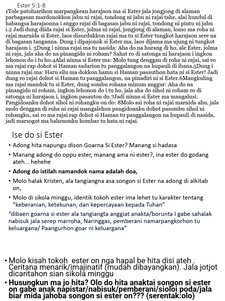 Jamita Partangiangan - Est 5 Ay 1-8 Sibam | PDF