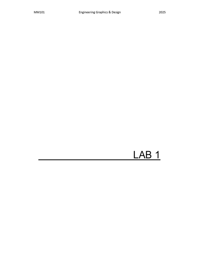 CAD Lab 1: Drawing Basics in AutoCAD | PDF | Page Layout | Button ...