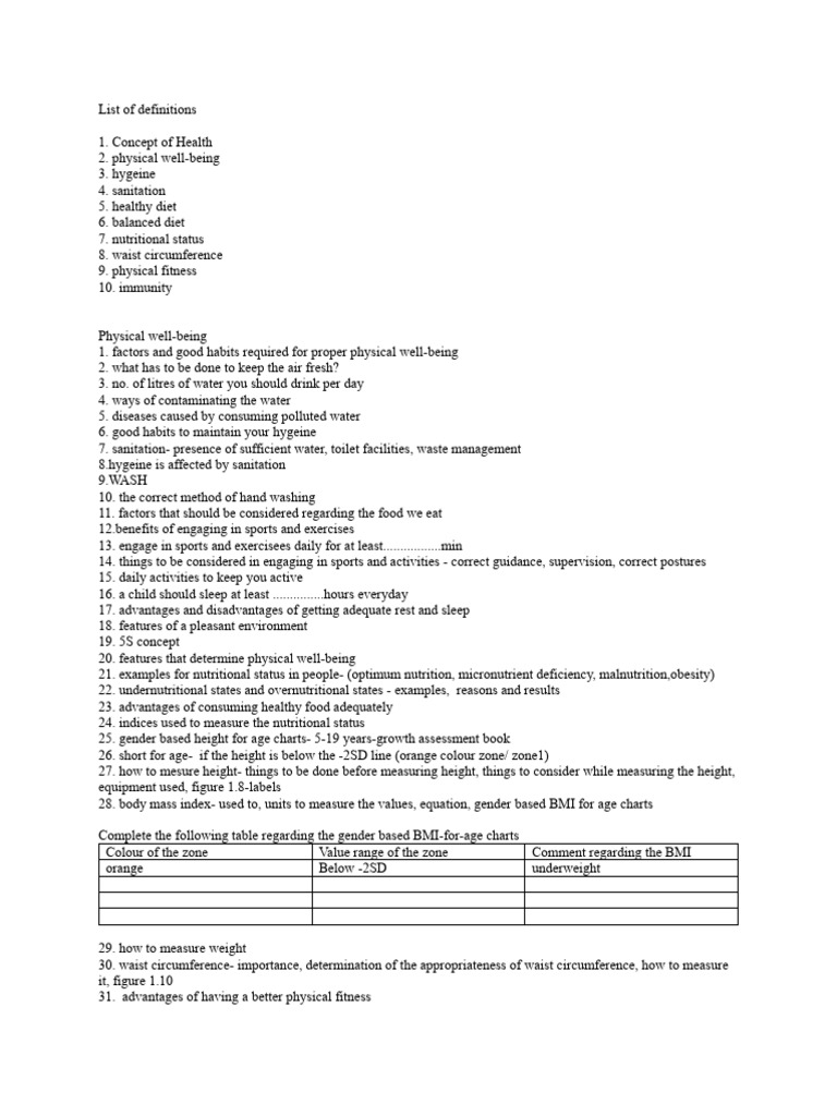 Health is Wealth: Key Concepts Explained | PDF | Body Mass Index | Well ...