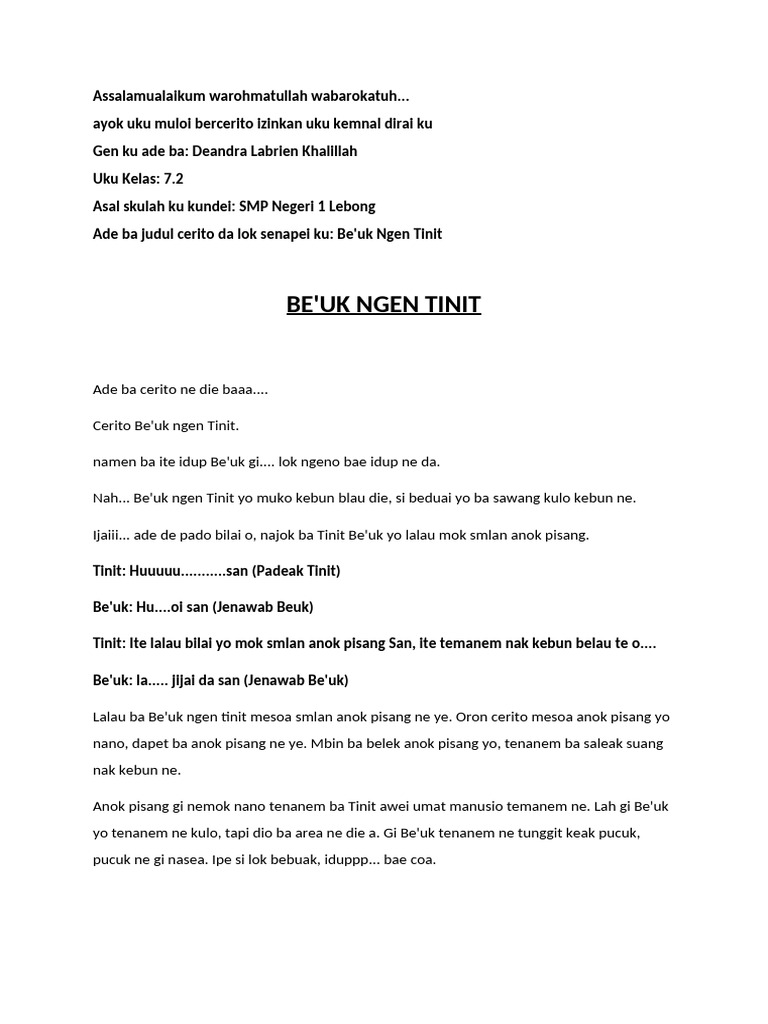 BE'UK NGEN TINIT | PDF