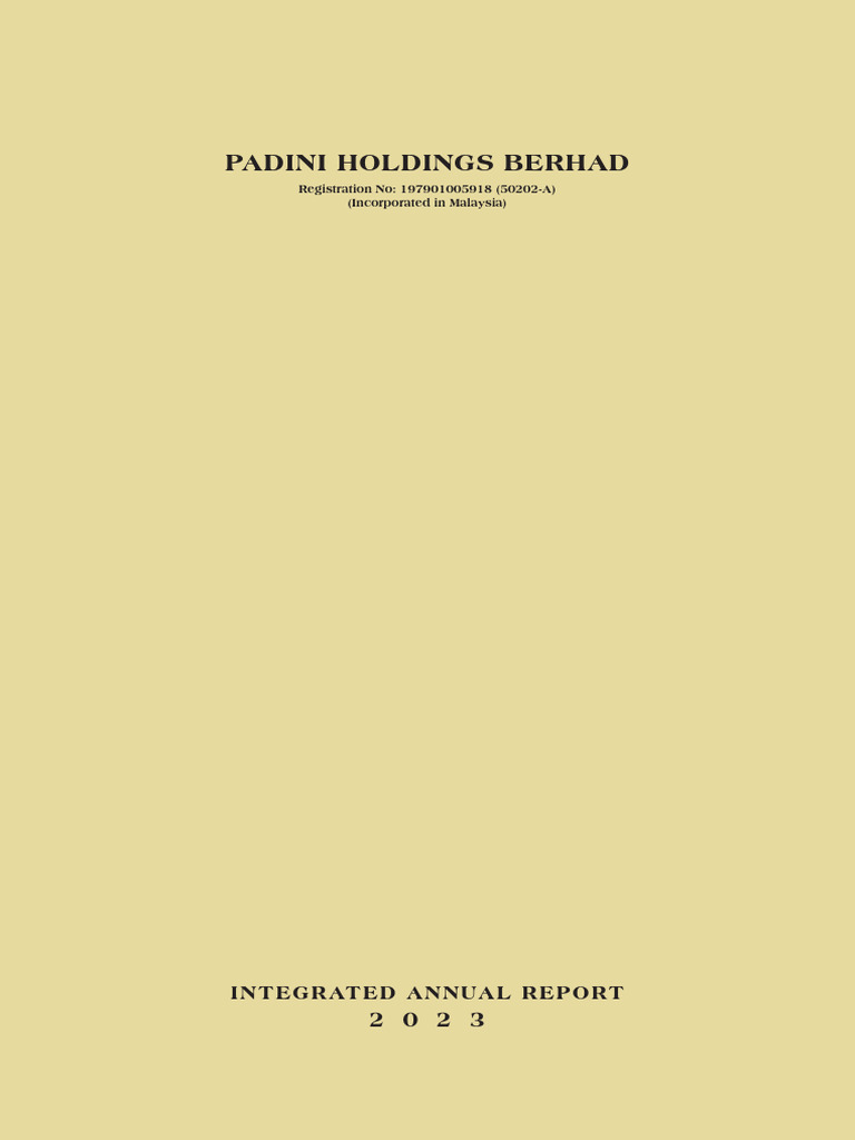 Padini Holdings Berhad Annual Report 2023 | PDF | Inflation | Business