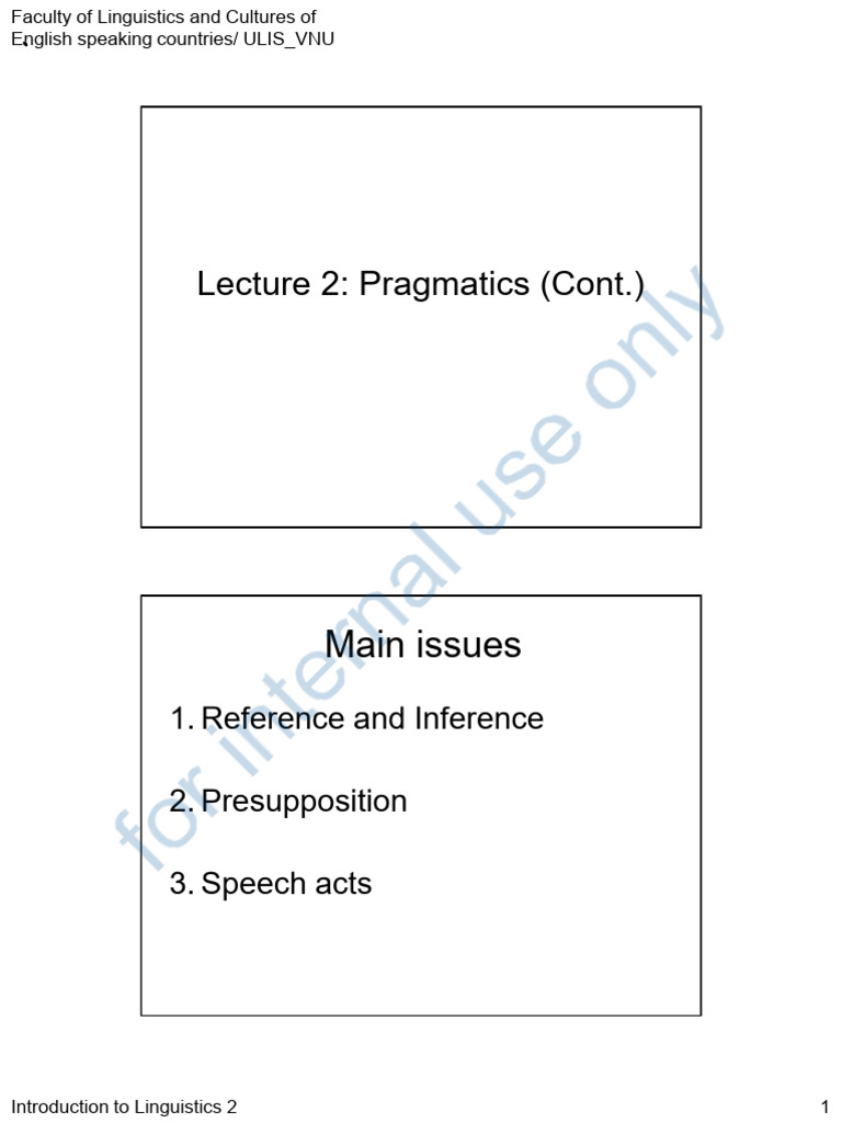 Understanding Pragmatics in Linguistics | PDF | Human Communication ...