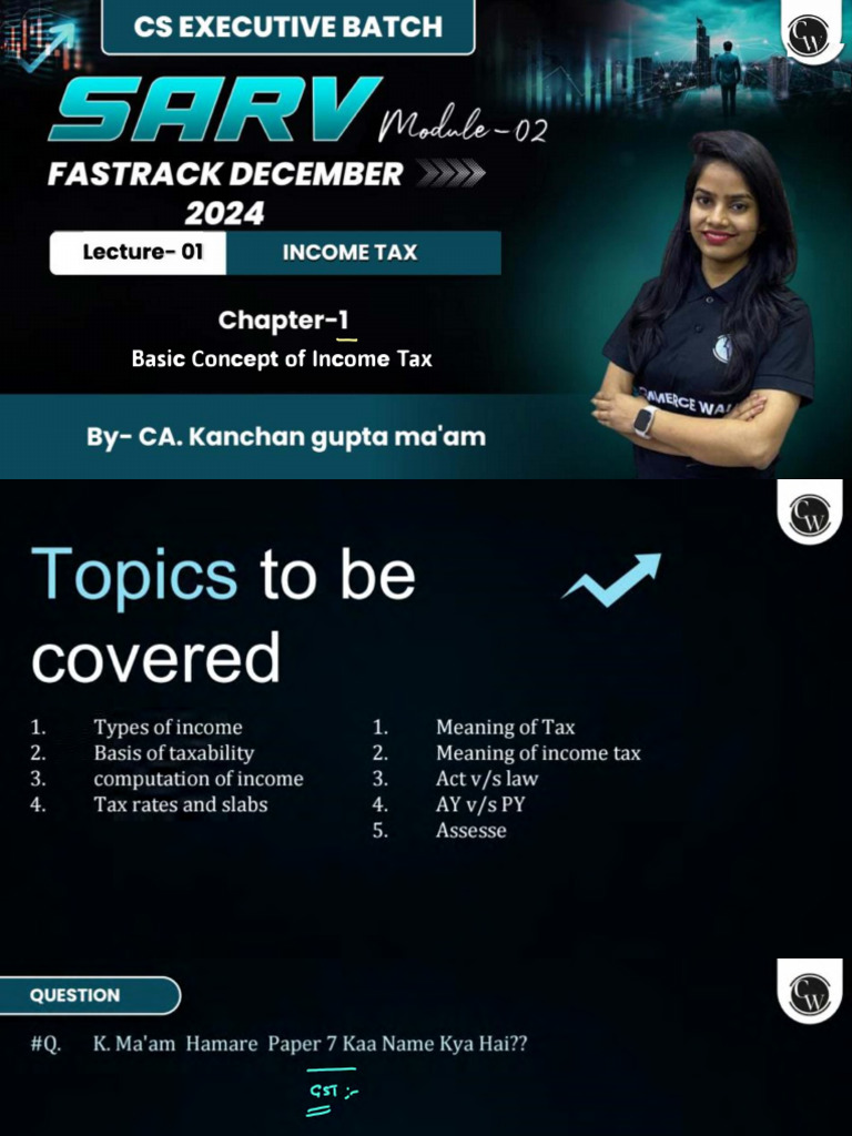 Basic Income Tax Concepts Explained | PDF