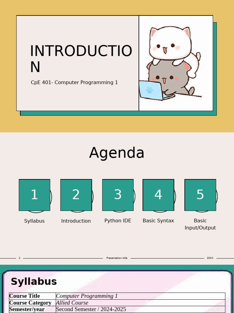 Introduction Cpe 401 | PDF | Reserved Word | Computer Programming