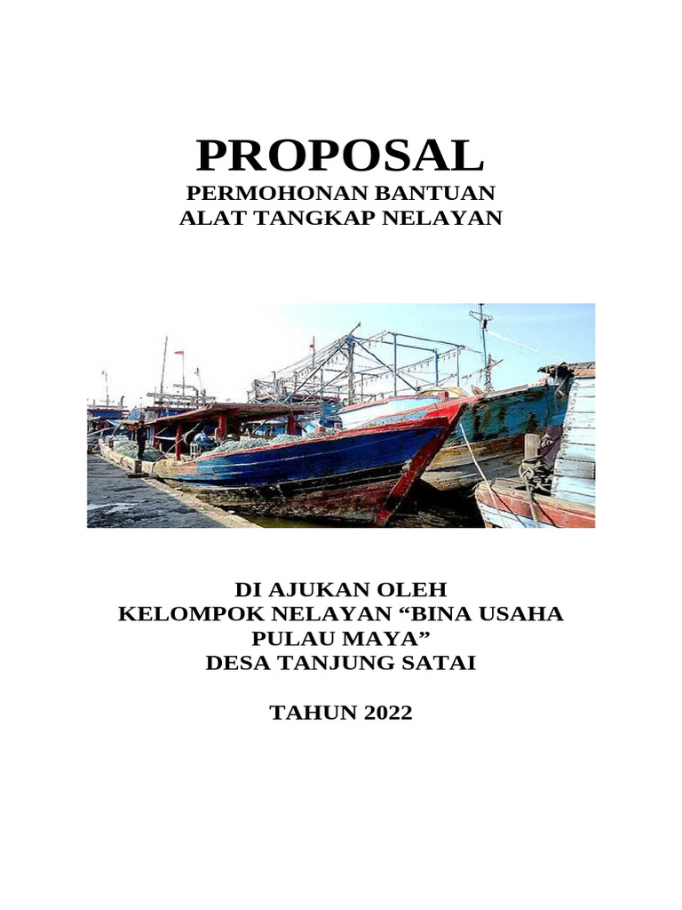 Proposal Pengajuan Alat Nelayan Biru Harapan Tanjung Satai | PDF