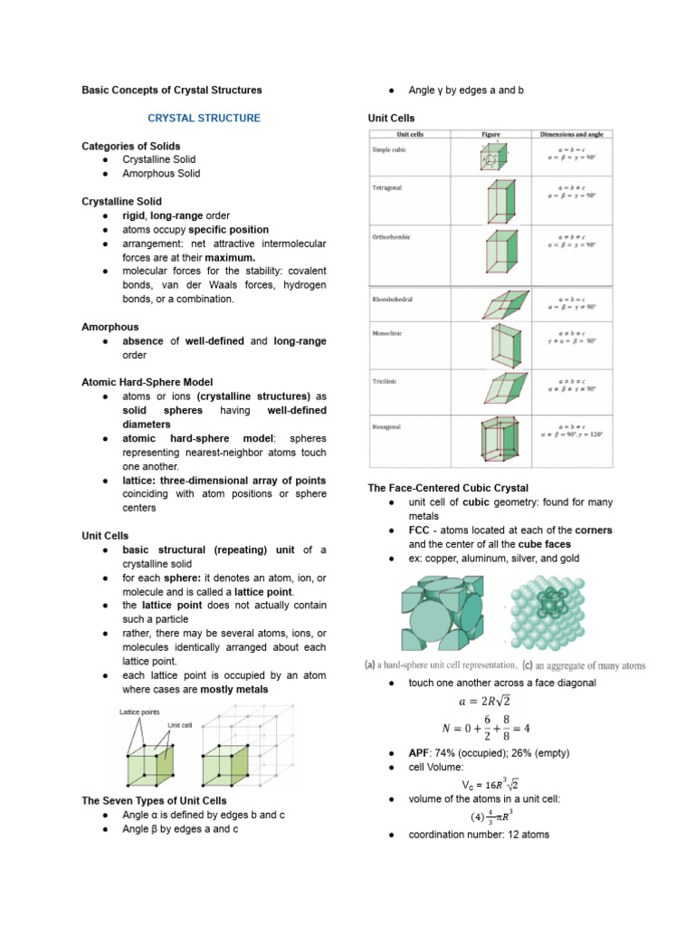 Crystal Structure Reviewer | PDF | Crystal Structure | Chemical Bond