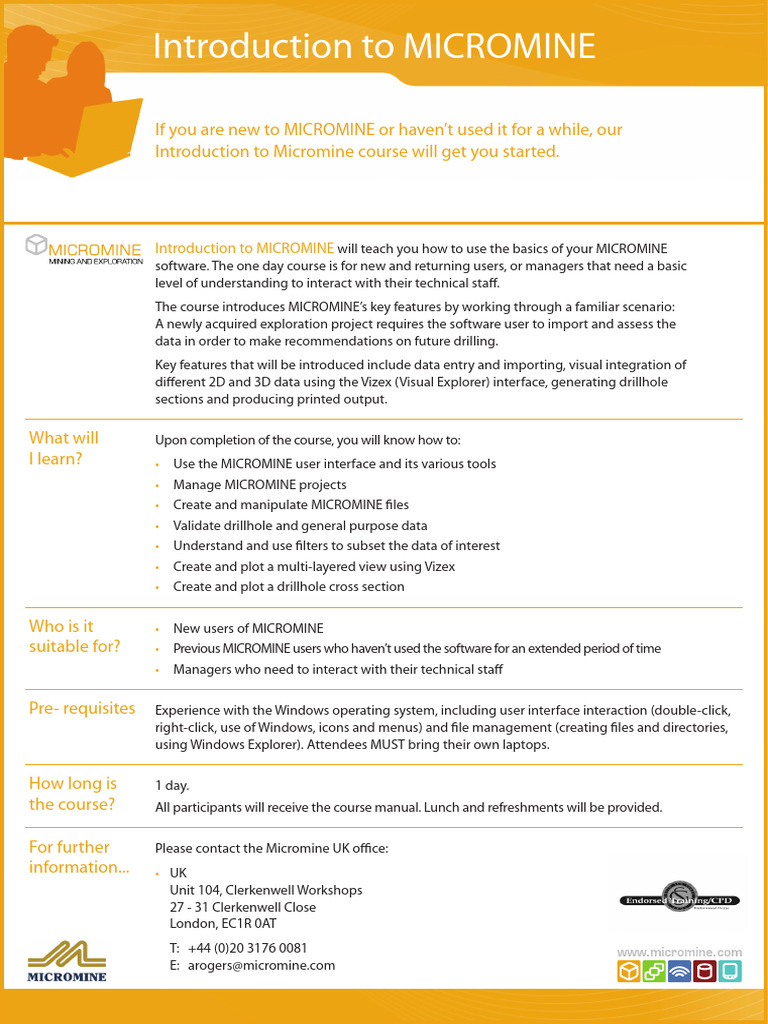 Introduction to MICROMINE Training Course | PDF | Icon (Computing ...
