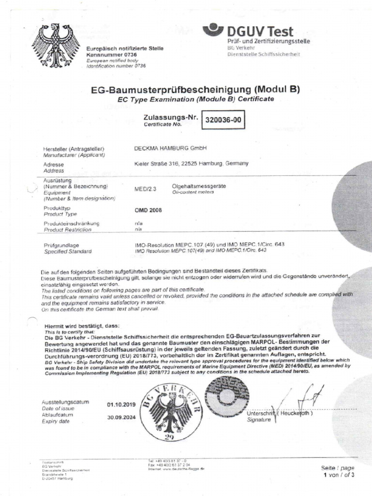 Certificate for OWS | PDF