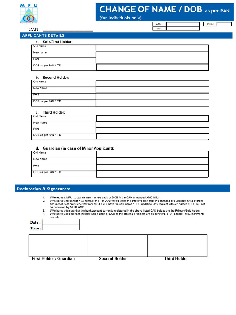 Name Change Request Form Instructions | PDF