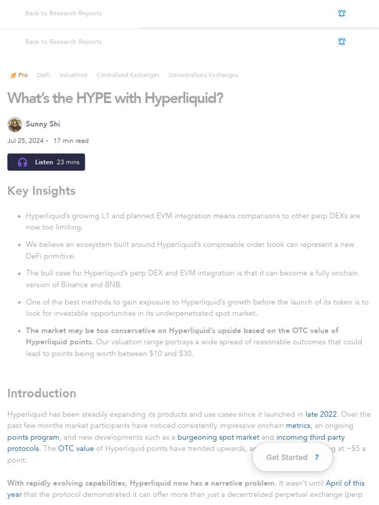 What's The HYPE With Hyperliquid - Messari | PDF | High Frequency Trading | Cryptocurrency
