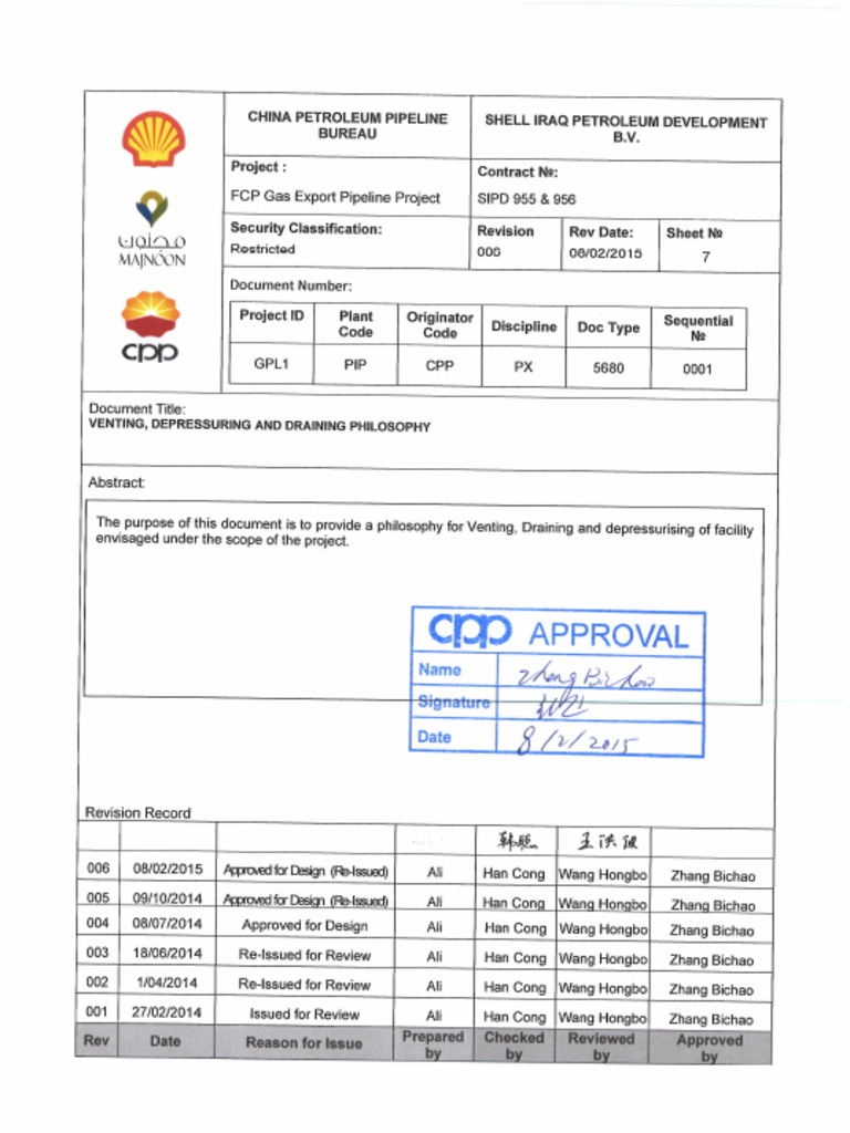 Venting, Depressuring and Draining Philosophy | PDF | Valve | Chemical ...