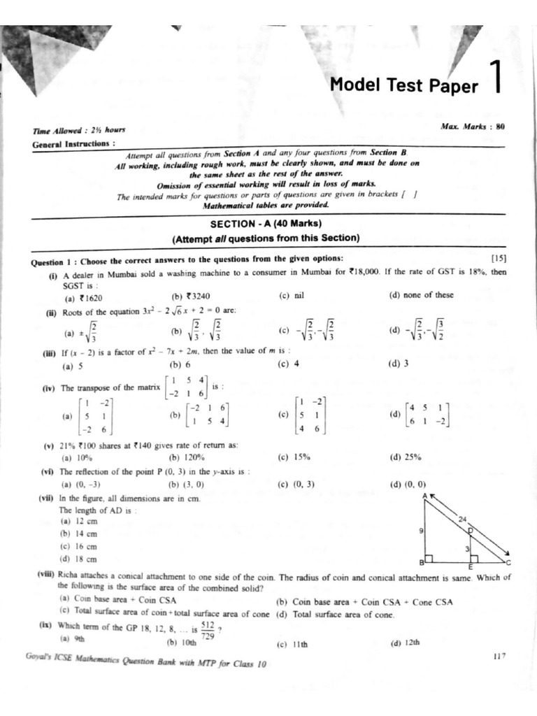 Model Paper 1 | PDF
