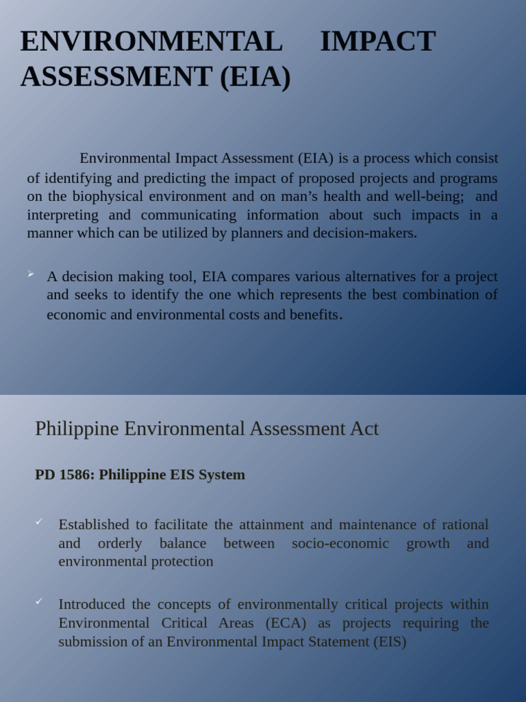 Philippine Environmental Impact Assessment | PDF | Environmental Impact ...
