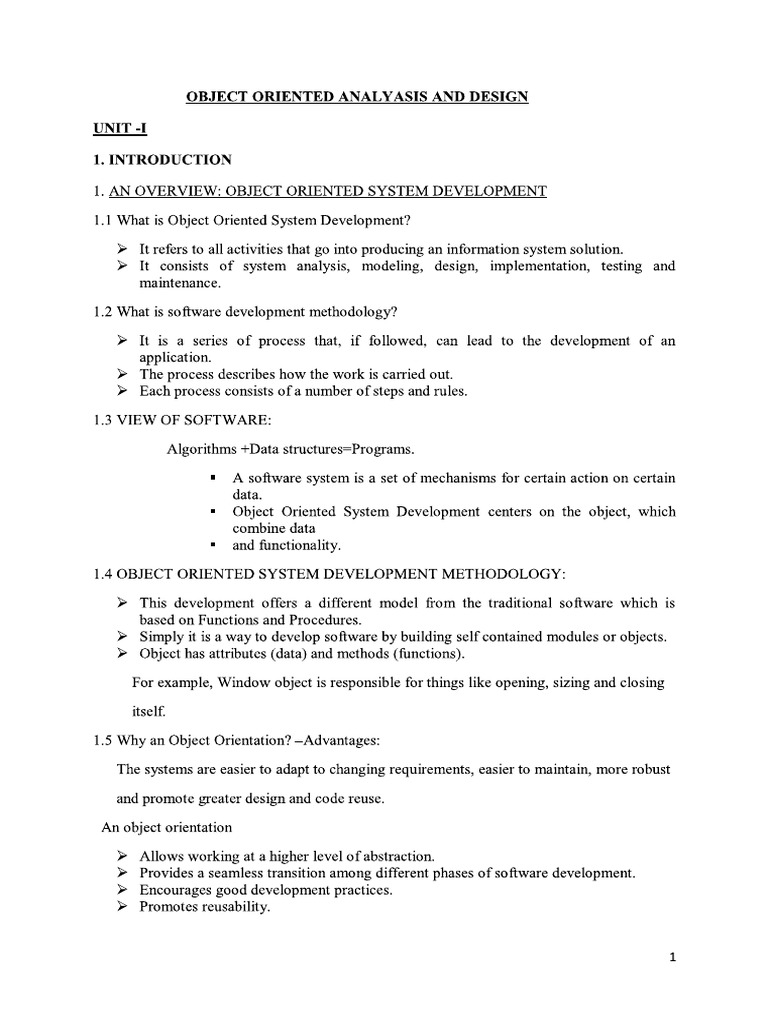 OOAD Notes | PDF