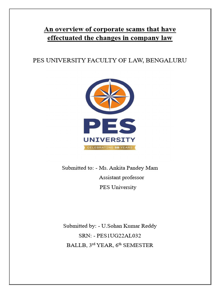 Sohan Kumar Reddy PES1UG22AL032 | PDF | Fraud | Deception