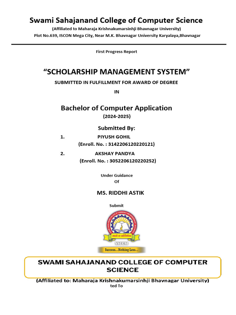 Swami Sahajanand College of Computer Science | PDF | Databases ...