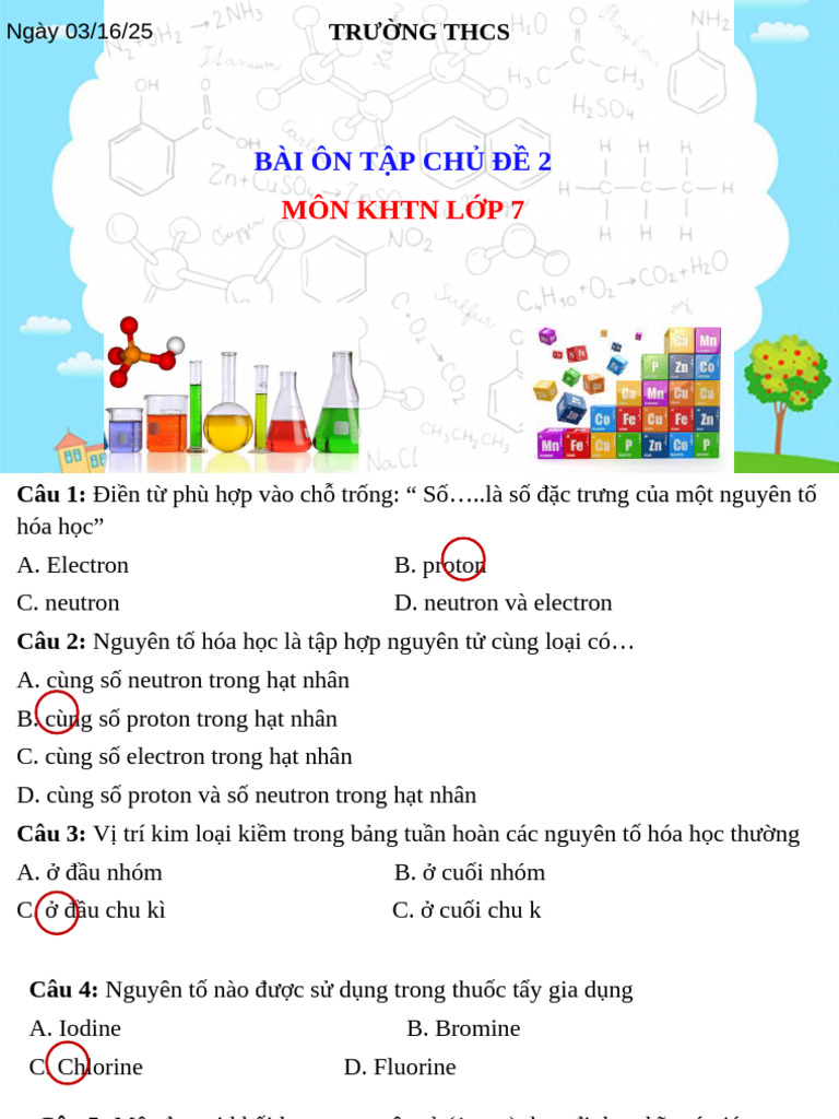 Ôn Tập Ktgk 1 - Khtn7 - Ctst | PDF