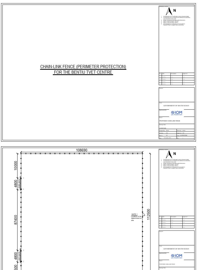 Annex 1a DWG 05. Chain Link Fence | PDF | Wire | Mechanical Engineering