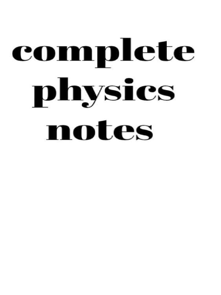 Complete Physics | PDF