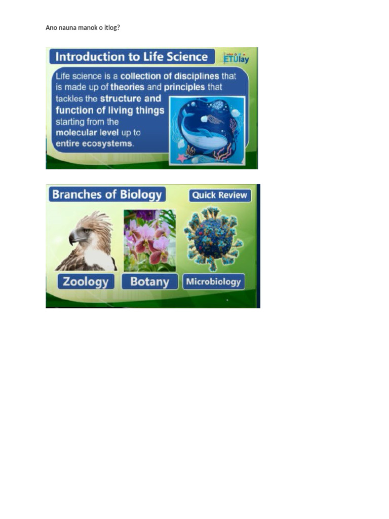 Life Science Q2 ETULAY | PDF | Cell (Biology) | Abiogenesis