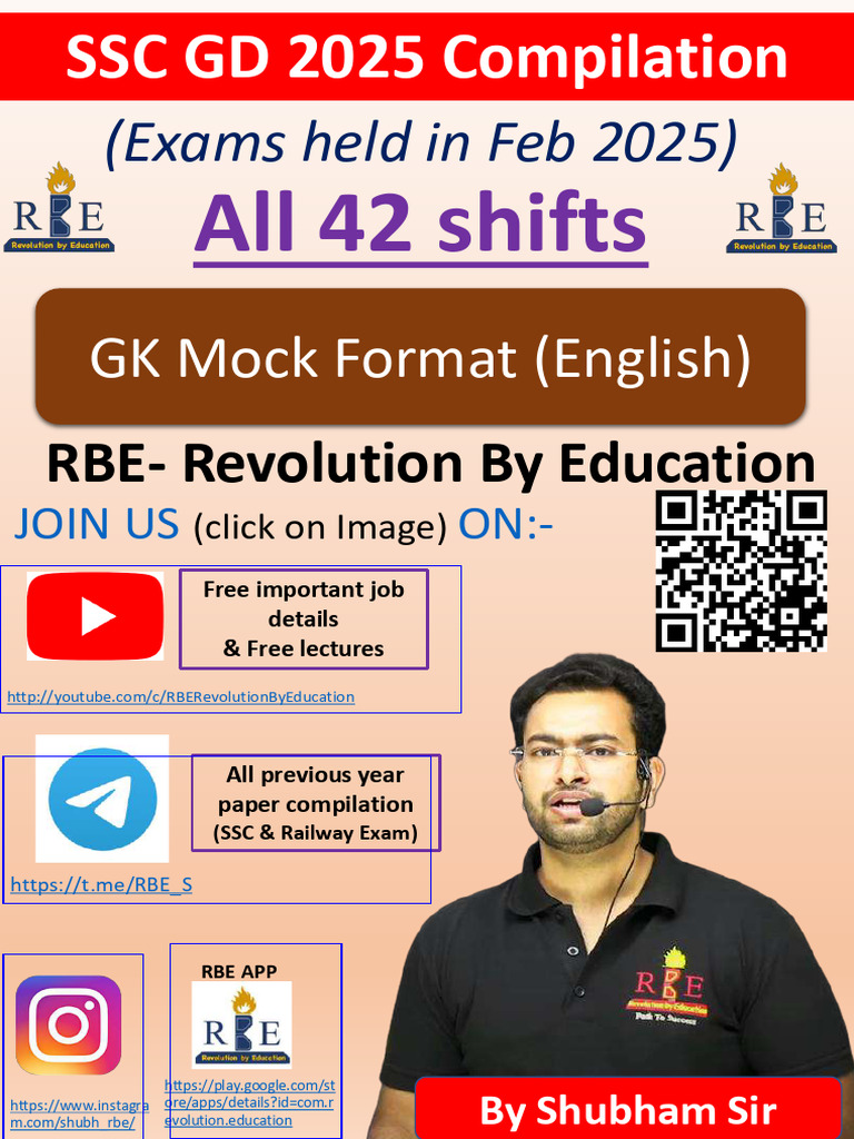 GK Mock Form_(Eng)SSC GD 2025 T-1_RBE_compressed | PDF