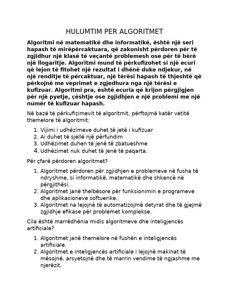 Algoritmet | PDF