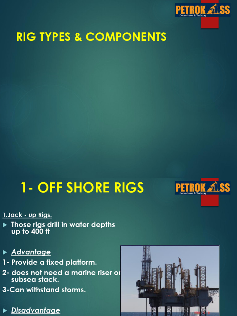 Petroleum Rig Types & Component | PDF | Drill | Drilling Rig
