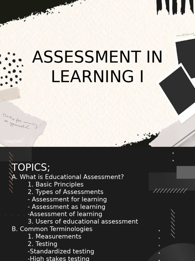 Preliminary Concepts and Recent Trends | PDF | Educational Assessment ...