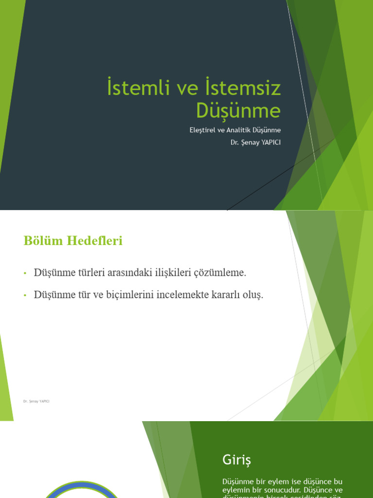 3.slayt - İstemsiz Ve İstemli Düşünme | PDF