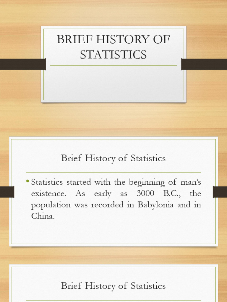 Brief History of Statistics | PDF | Probability | Statistics