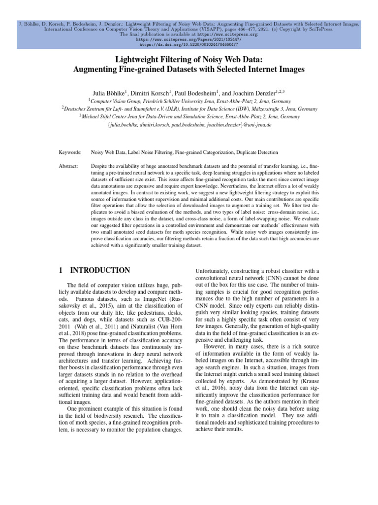 Lightweight Filtering of Noisy Web Data | PDF | Deep Learning | Applied ...