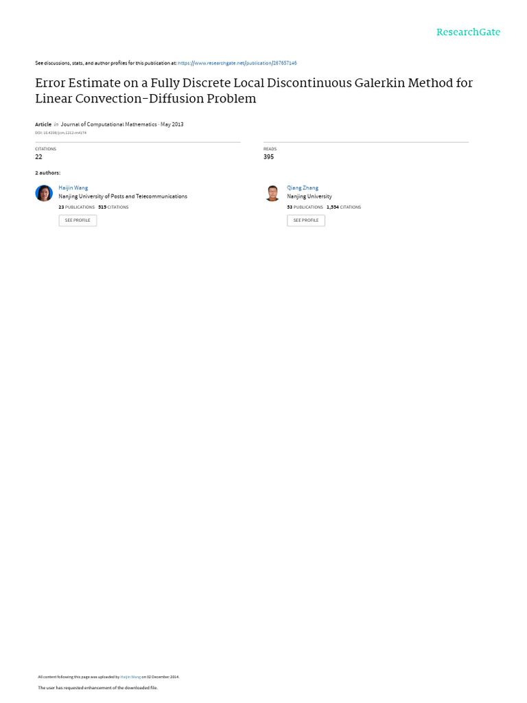 Error Estimate On A Fully Discrete Local Discontinuous Galerkin Method For Linear Convection ...
