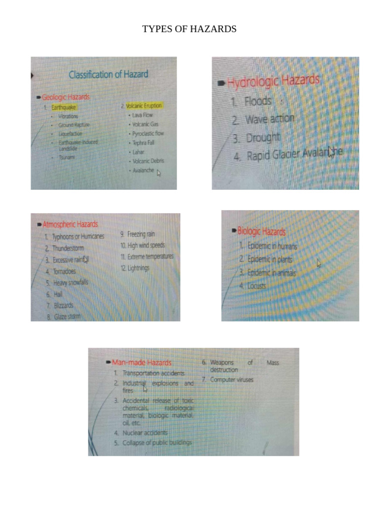 Types of Hazards | PDF