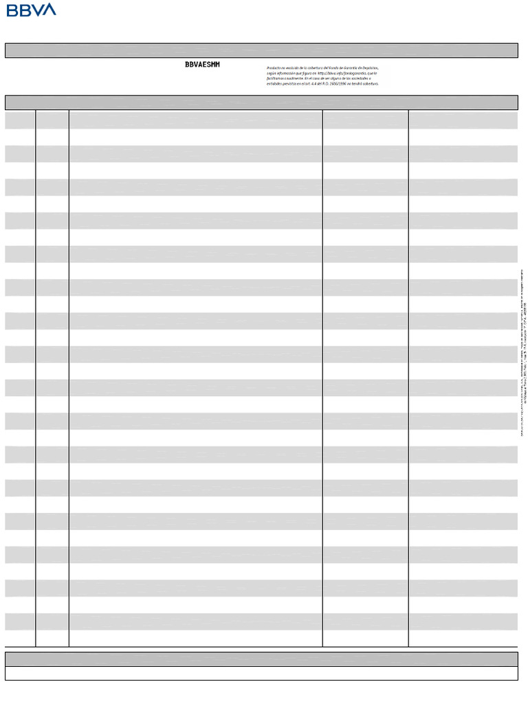 Extracto Mensual de Cuentas Personales: 01/12/2024 001 IBAN ES51 0182 1294 1102 0637 1560 | PDF