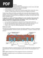 Biology Membranes A-Level OCR Notes | PDF | Cell Membrane | Biotechnology