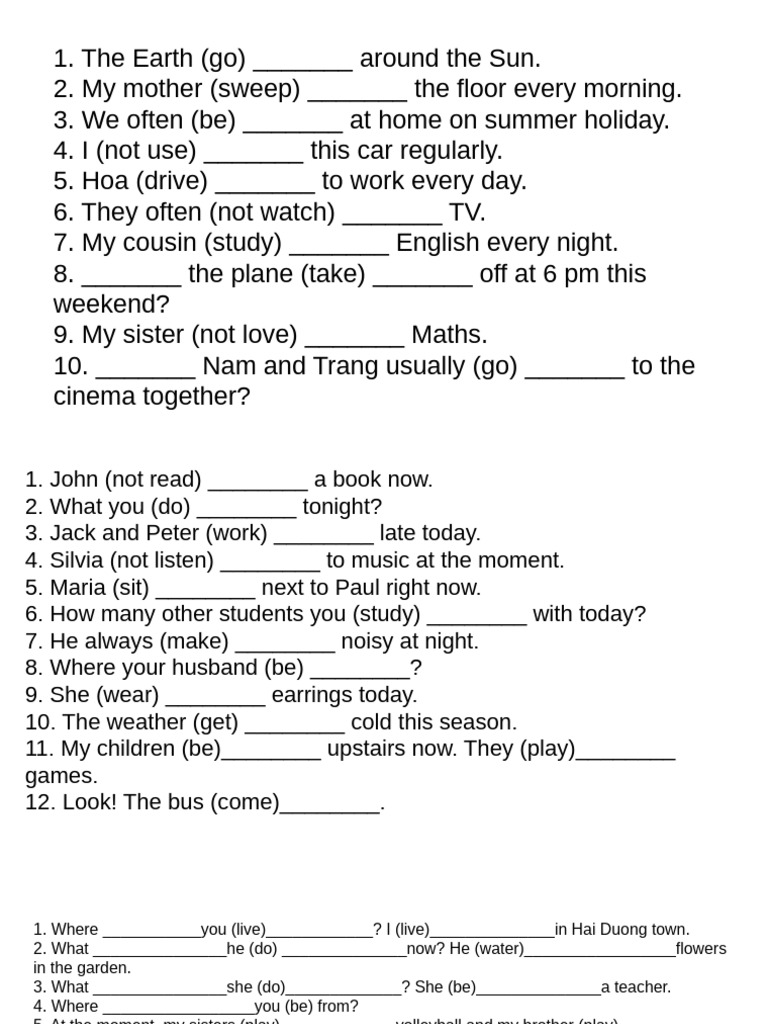 Presentsimple.sheet | PDF