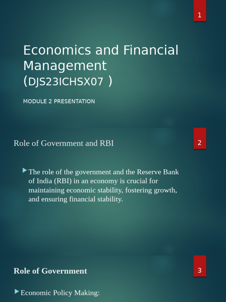 Government and RBI's Economic Roles | PDF | Cost Of Living | Fiscal Policy