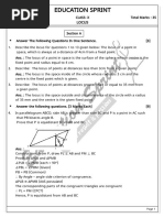 IOQM 2021 Question Paper With Solutions | PDF | Area | Triangle