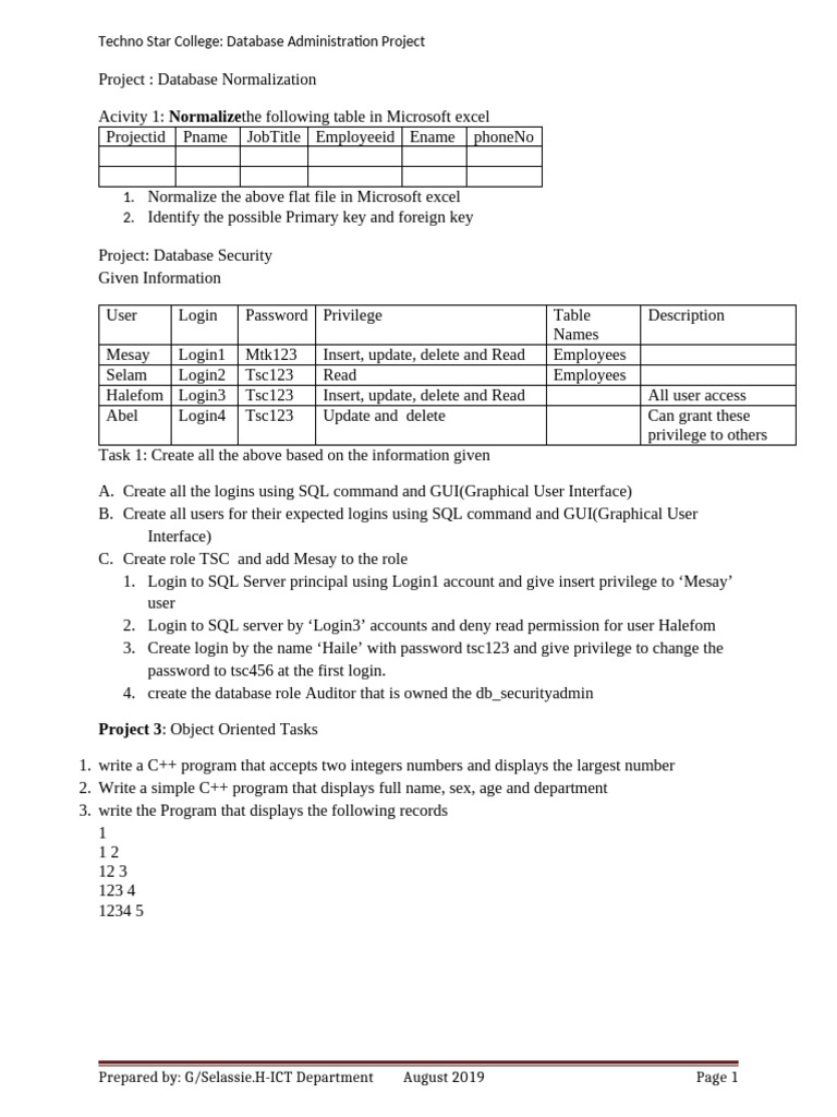 DBA - SUPPERMARKET PROJECT - Edited | PDF | Databases | Information Retrieval