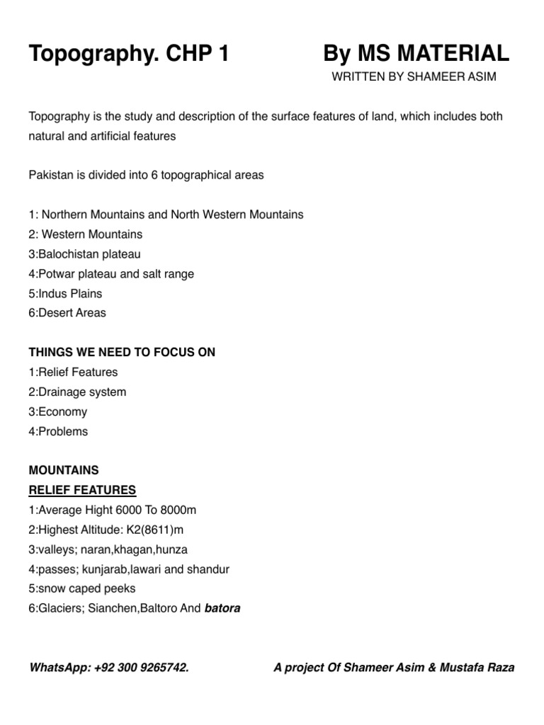 Topography by Mustafa Raza | PDF