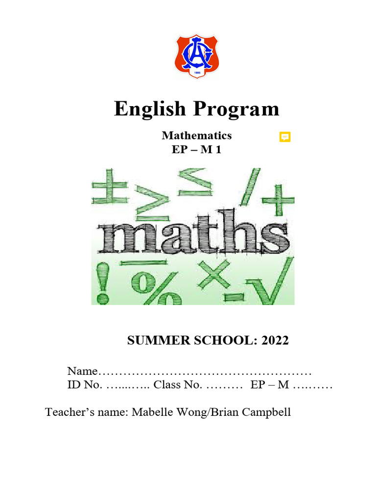 M1 Math Booklet - Mabelle | PDF | Pie Chart