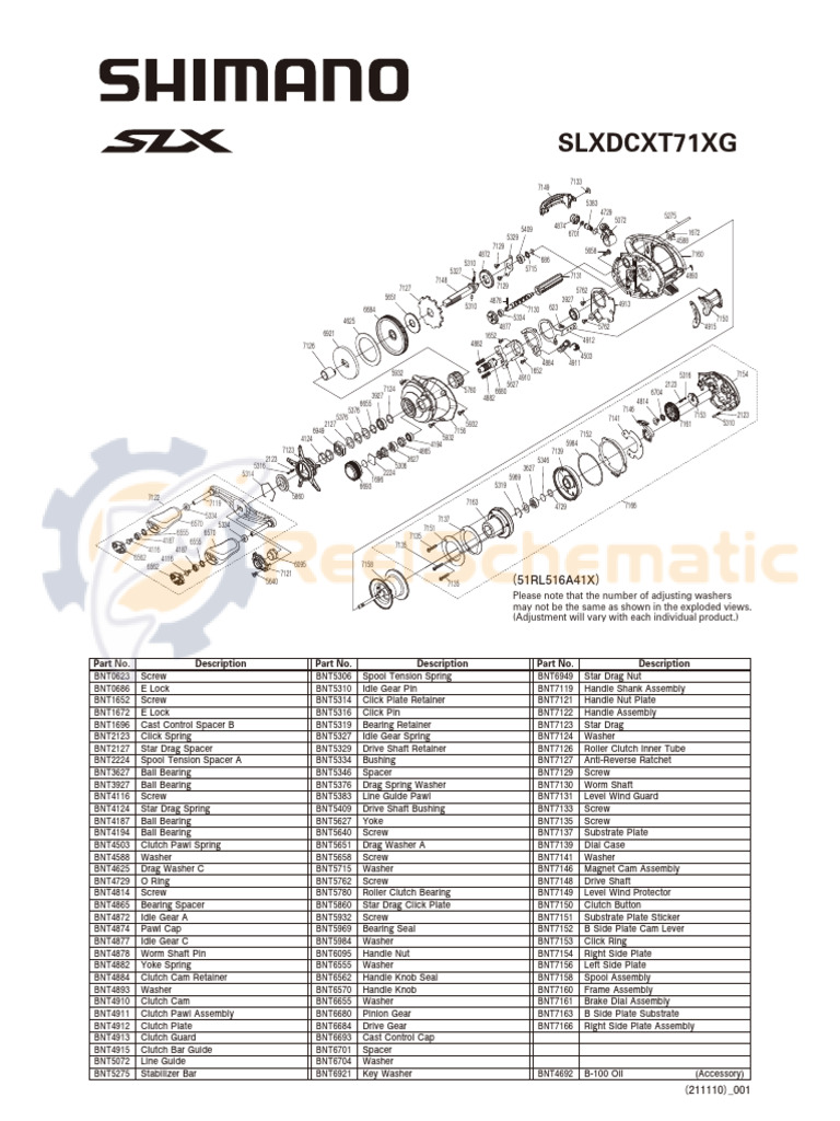 Eschematics Shimano SLX DC XT 71XG | PDF